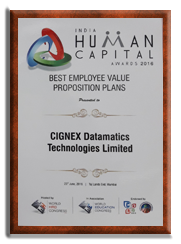 Best Employee Value Proposition Plan - 2016 | CIGNEX Datamatics